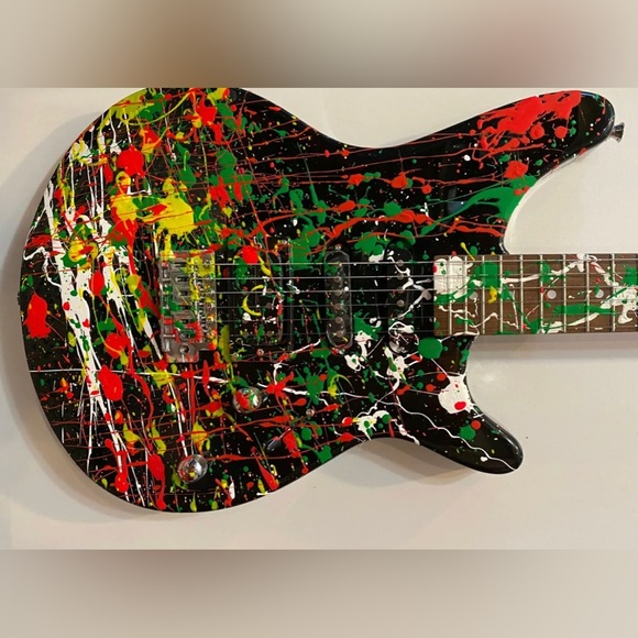 Other | Em Zax Original Acrylic Painting On Electric Guitar In Unique ...